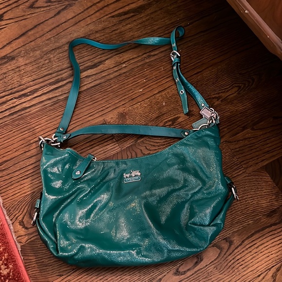 Coach | Bags | Coach Turquoise Leather Purse | Poshmark